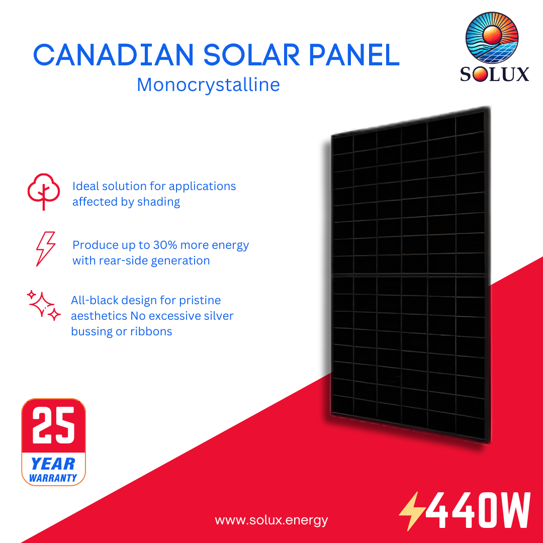 Canadian Solar 440W N-Type TOPCon (CS6.2-48TM-440H) – Solux, LLC