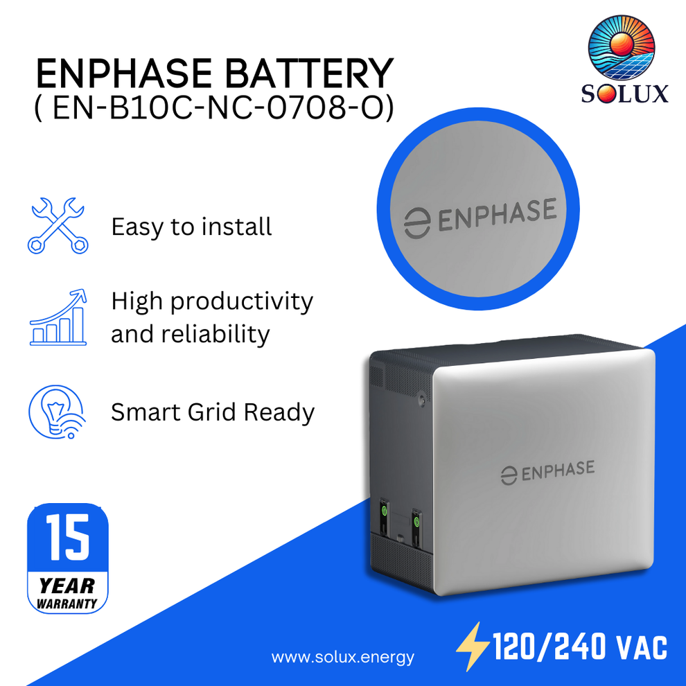 Enphase 10C Battery EN-B10C-NC-0708-O – Solux, LLC