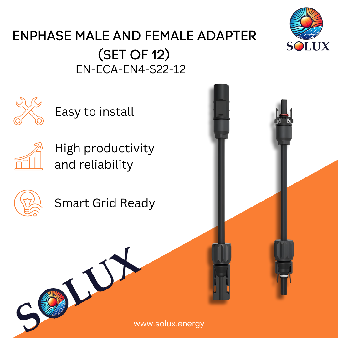 Enphase Male and Female Adapter Set of 12 – Solux, LLC