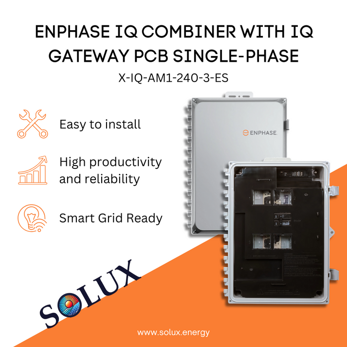 Enphase IQ Combiner 3 with IQ Gateway PCB Single-Phase – Solux, LLC