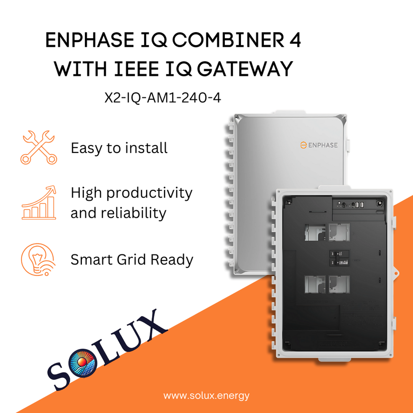 Enphase IQ Combiner 4 Single Phase 240V with IEEE IQ Gateway – Solux, LLC