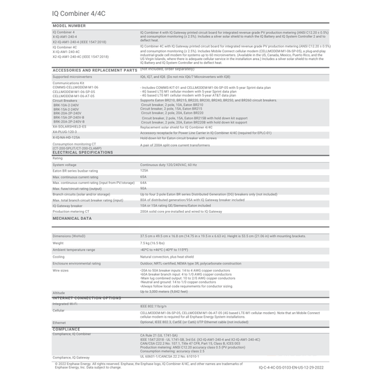 Enphase IQ Combiner 4 Single Phase 240V with IEEE IQ Gateway – Solux, LLC