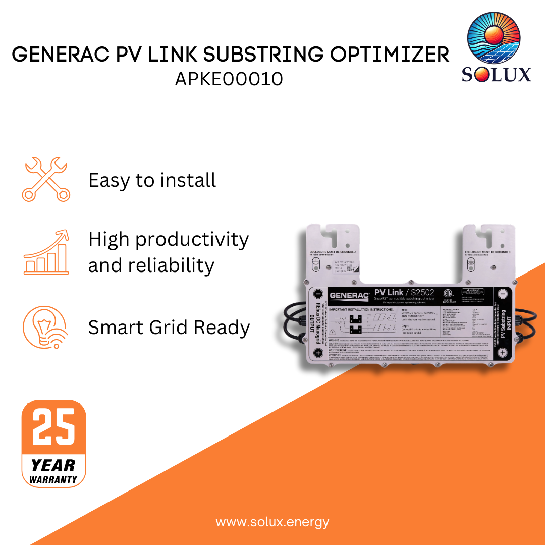 Generac PV Link 2500W MPPT Optimizer – Solux, LLC