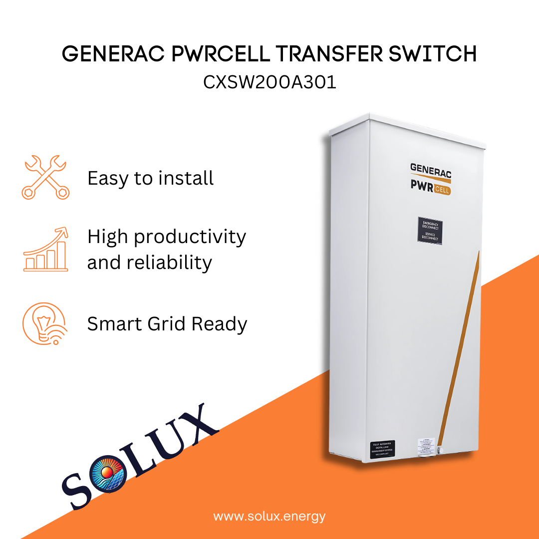 Generac PWRcell 200A Transfer Switch – Solux, LLC