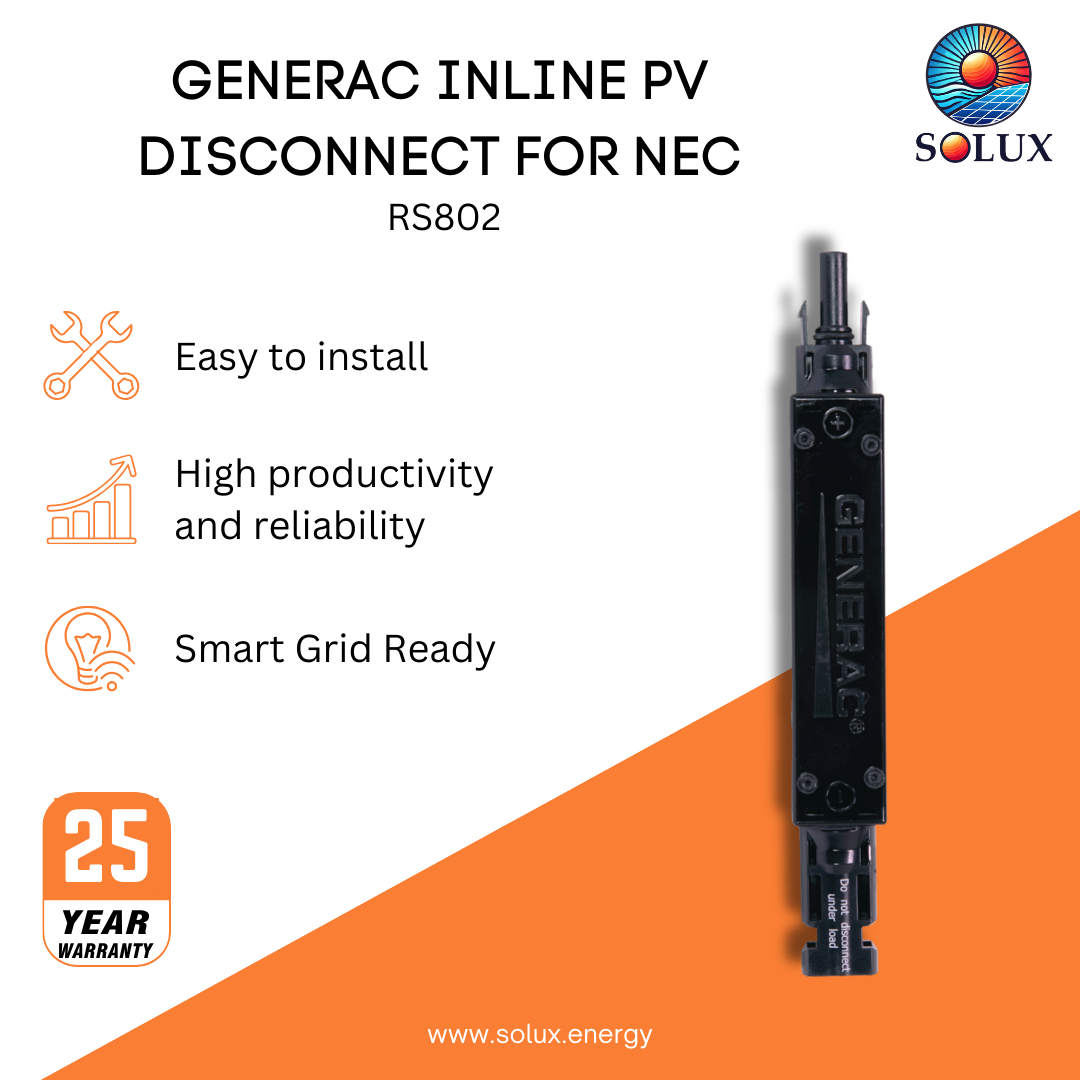 Generac SnapRS Gen2 PV Disconnect Switch – Solux, LLC