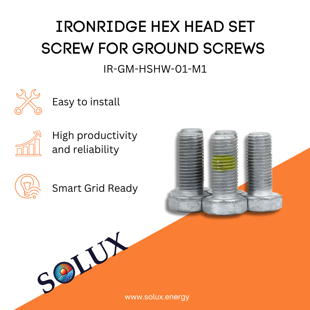Hex Head Set Screw Ironridge Ground Mount Hardware – Solux, LLC