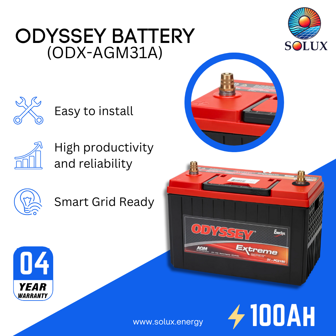 Odyssey Battery ODX-AGM31A 12 Volt 100Ah – Solux, LLC