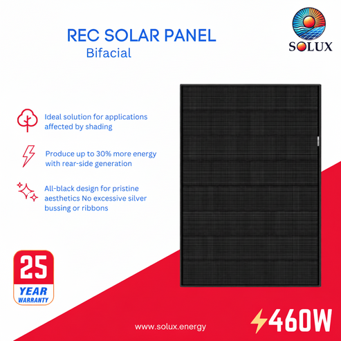 REC 460 RX - 460W Pure 2 Black on Black Panel – Solux, LLC