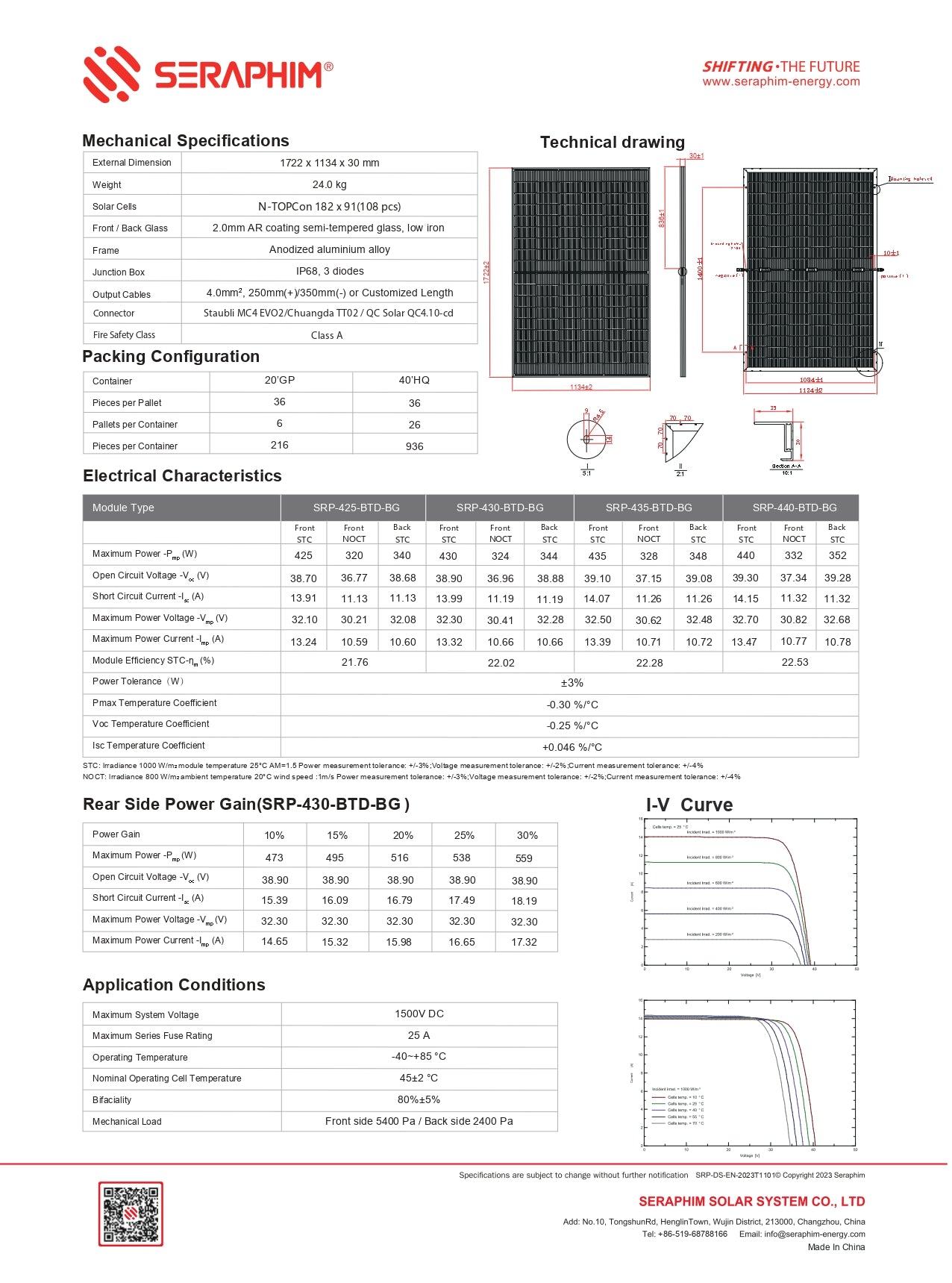 SEG SEG-440-BTD-BG 440W All Black Bifacial Solar Panel – Solux, LLC