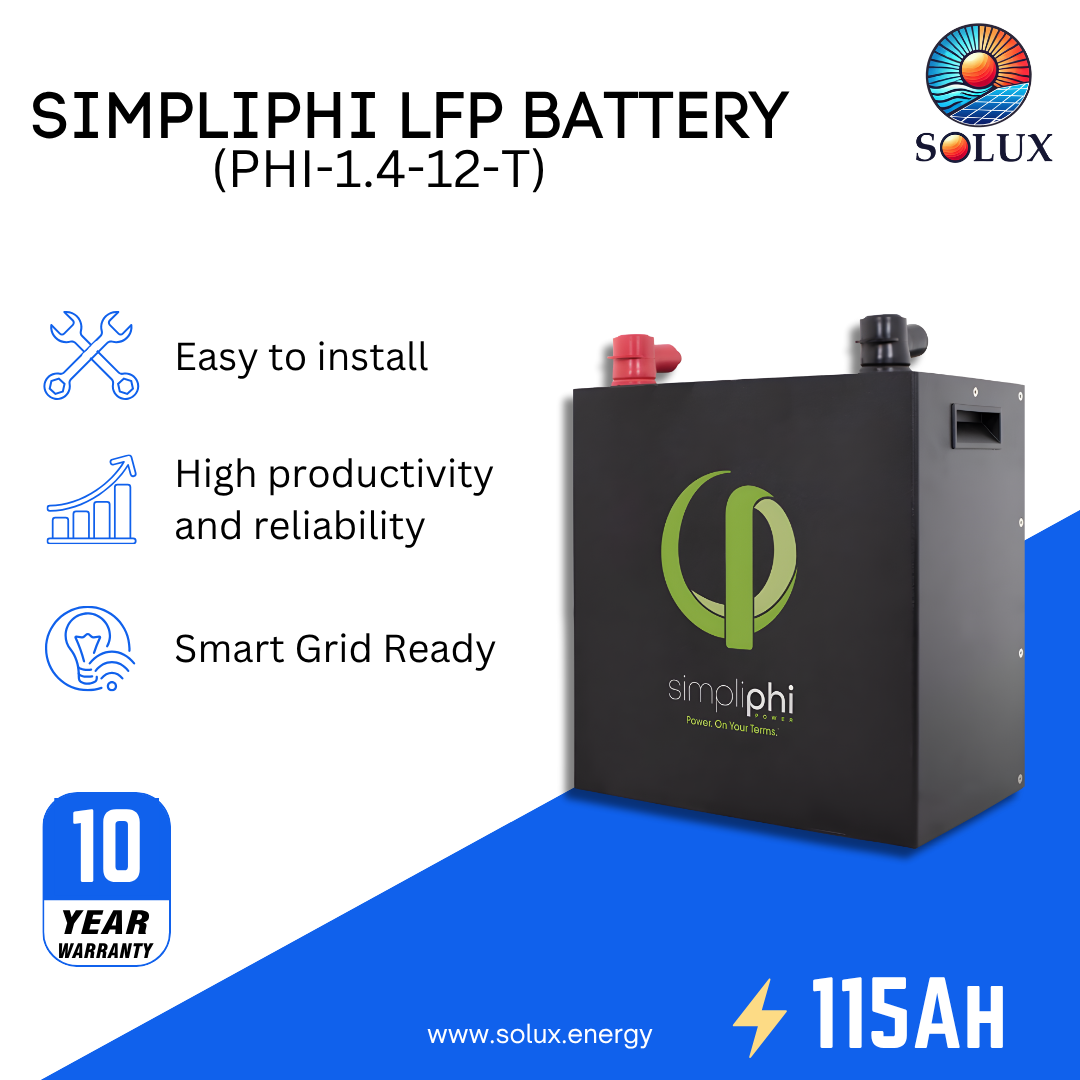 12 Volt Lithium Batteries SimpliPhi PHI-1.4-12-T – Solux, LLC