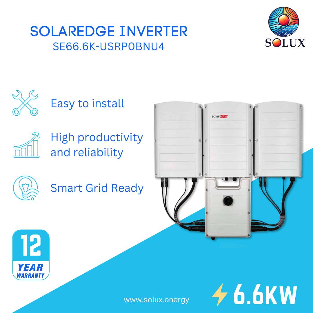 Solaredge 3 Phase Solar Inverters SE66.6K-USRP0BNU4 CLEARANCE – Solux, LLC