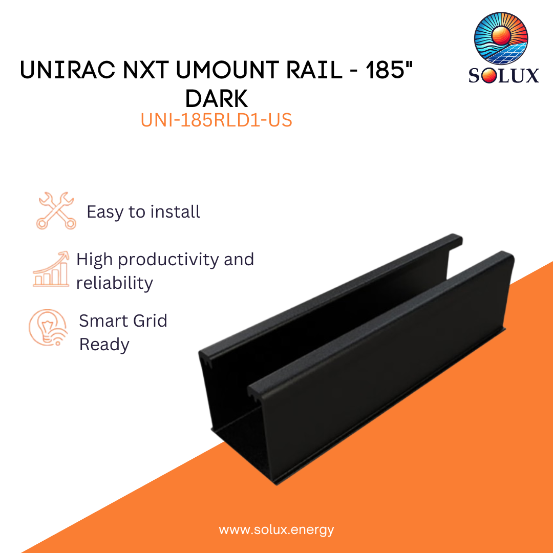 NXT UMOUNT RAIL - 185" DARK (Priced as 1 pc) – Solux, LLC