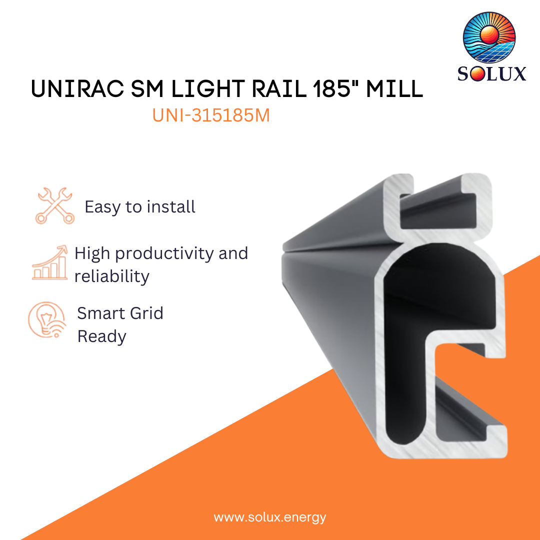 UNIRAC SM LIGHT RAIL 185" MILL – Solux, LLC