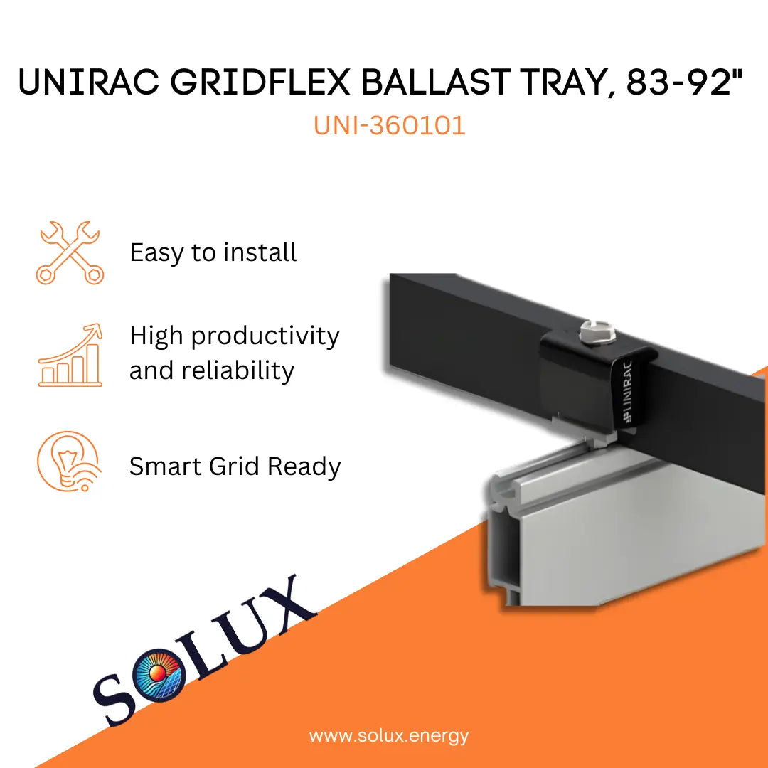 Gridflex Ballast Tray 83-92" - Unirac – Solux, LLC